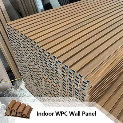 Panel dinding Wpc Dekorasi interior Papan dalam ruangan Kayu Plastik ...