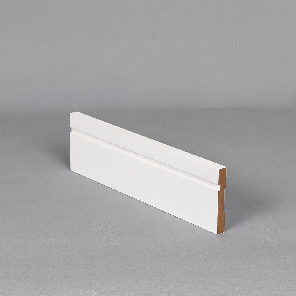 Waterproof White Primed Mdf Baseboard Primed Wood Molding Corner Decoration
