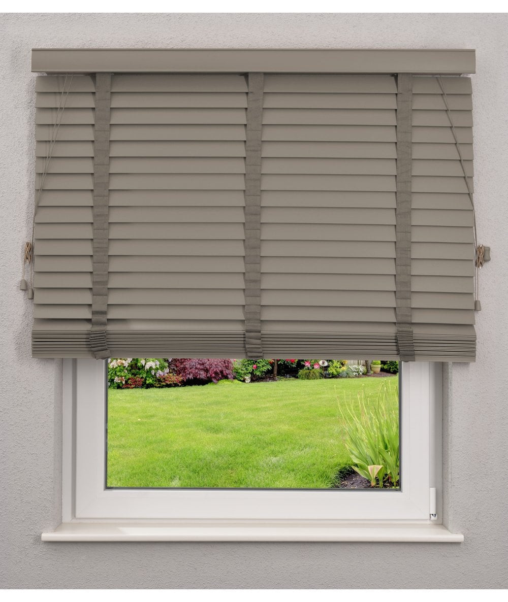 CARB Customizable Cordless Fauxwood Blinds Faux Black Wood Blinds