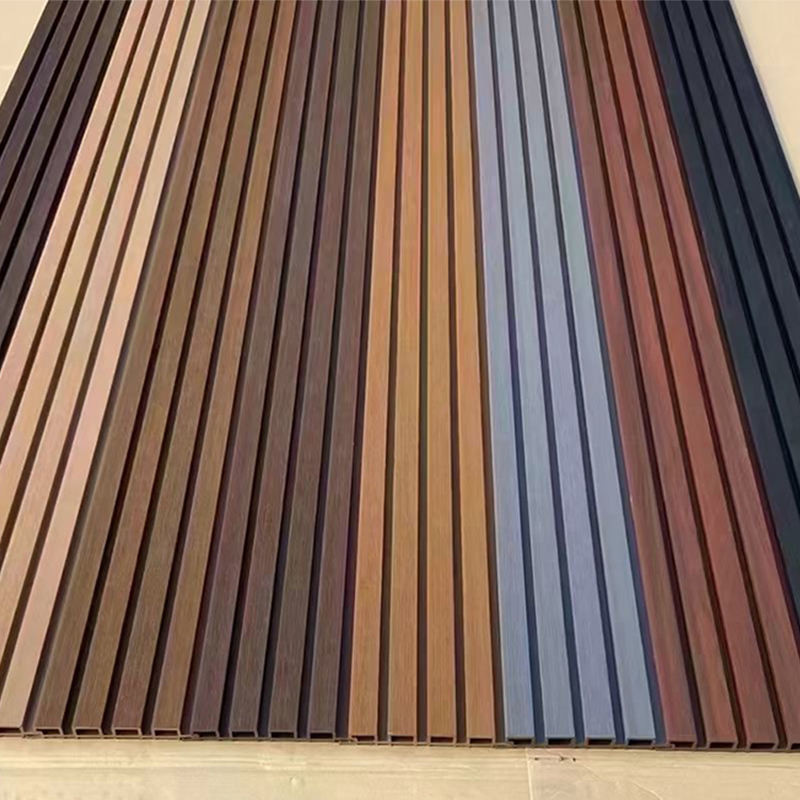 Kualitas tinggi pagar berongga Fluted Co-ekstrusi Dekoratif Kayu ...